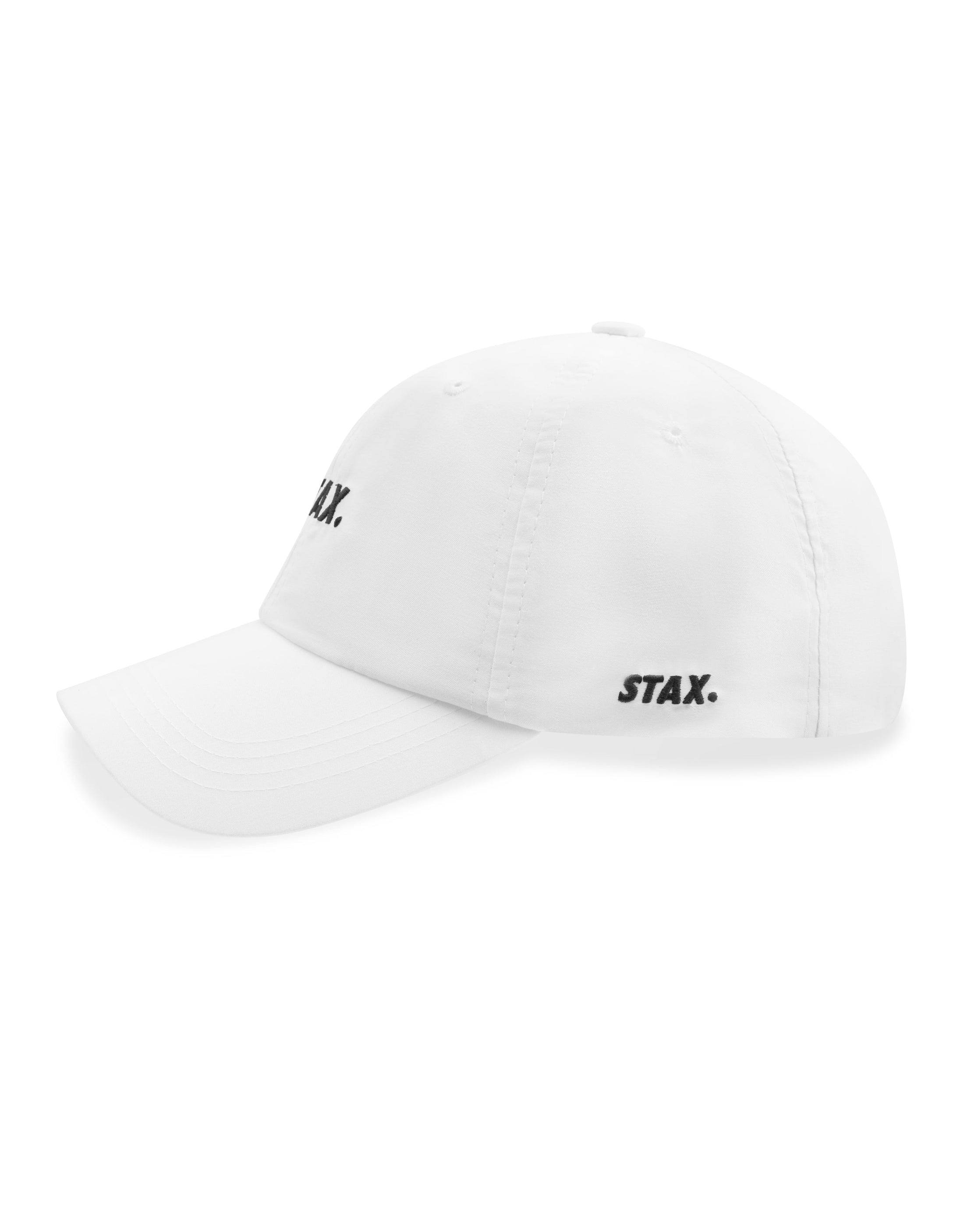 STAX. Official Dad Cap - White (Black logo)
